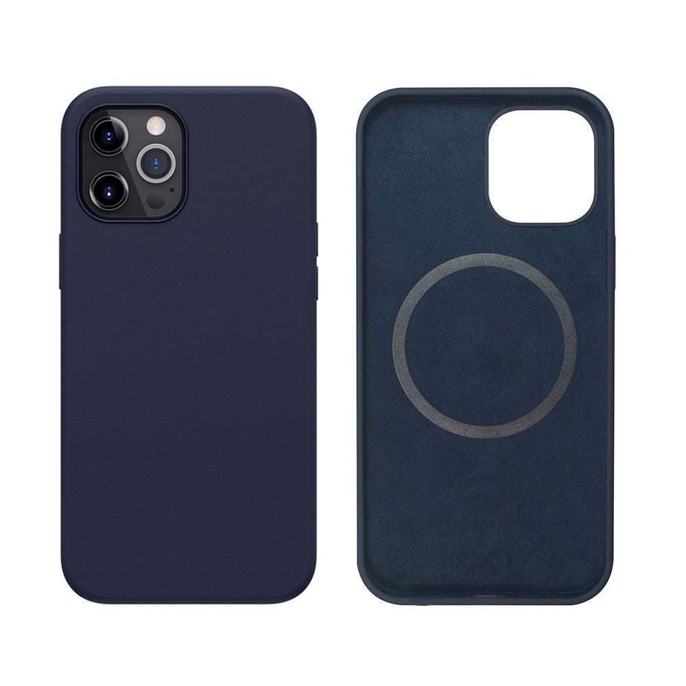 Liquid Silicone Case with Magsafe for iPhone 12 Pro Max - Navy Blue ...