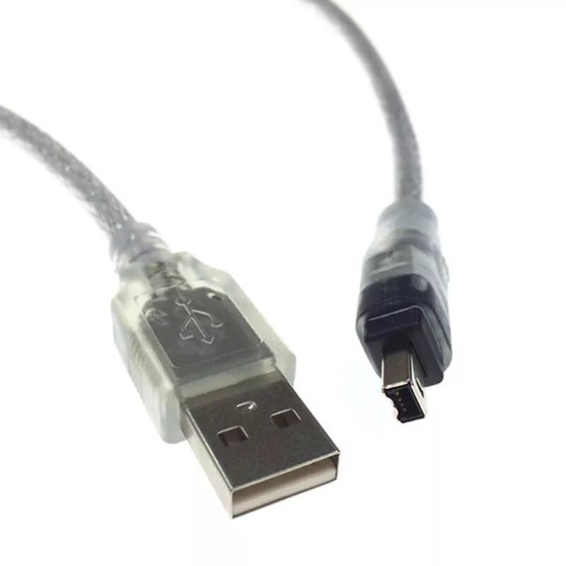 USB to FireWire IEEE 1394 4-Pin iLink Adapter Cable for Mini DV/HDV ...