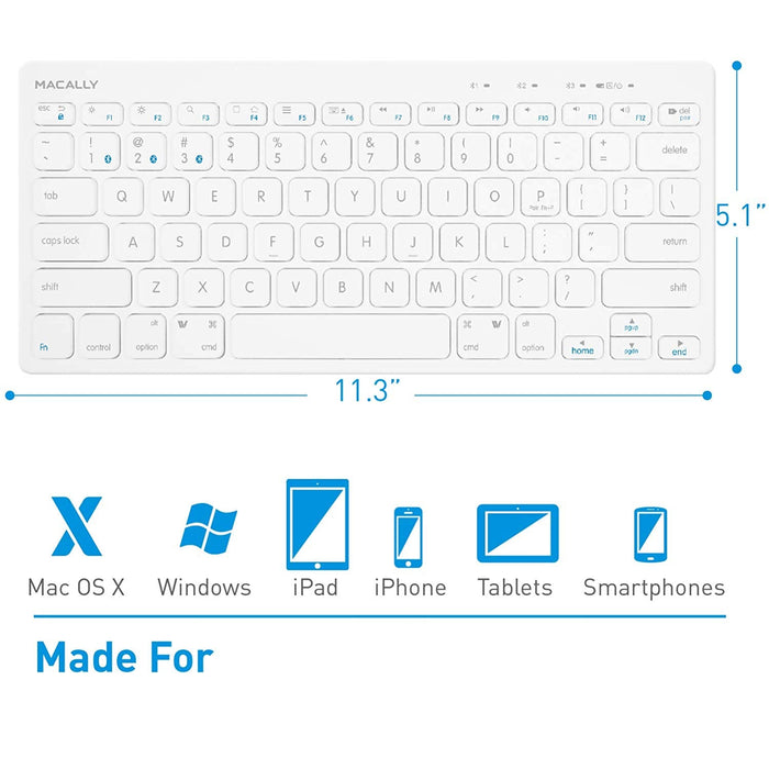 Macally Compact Wireless Bluetooth Keyboard Features A Built In Stand And Multi Device Sync