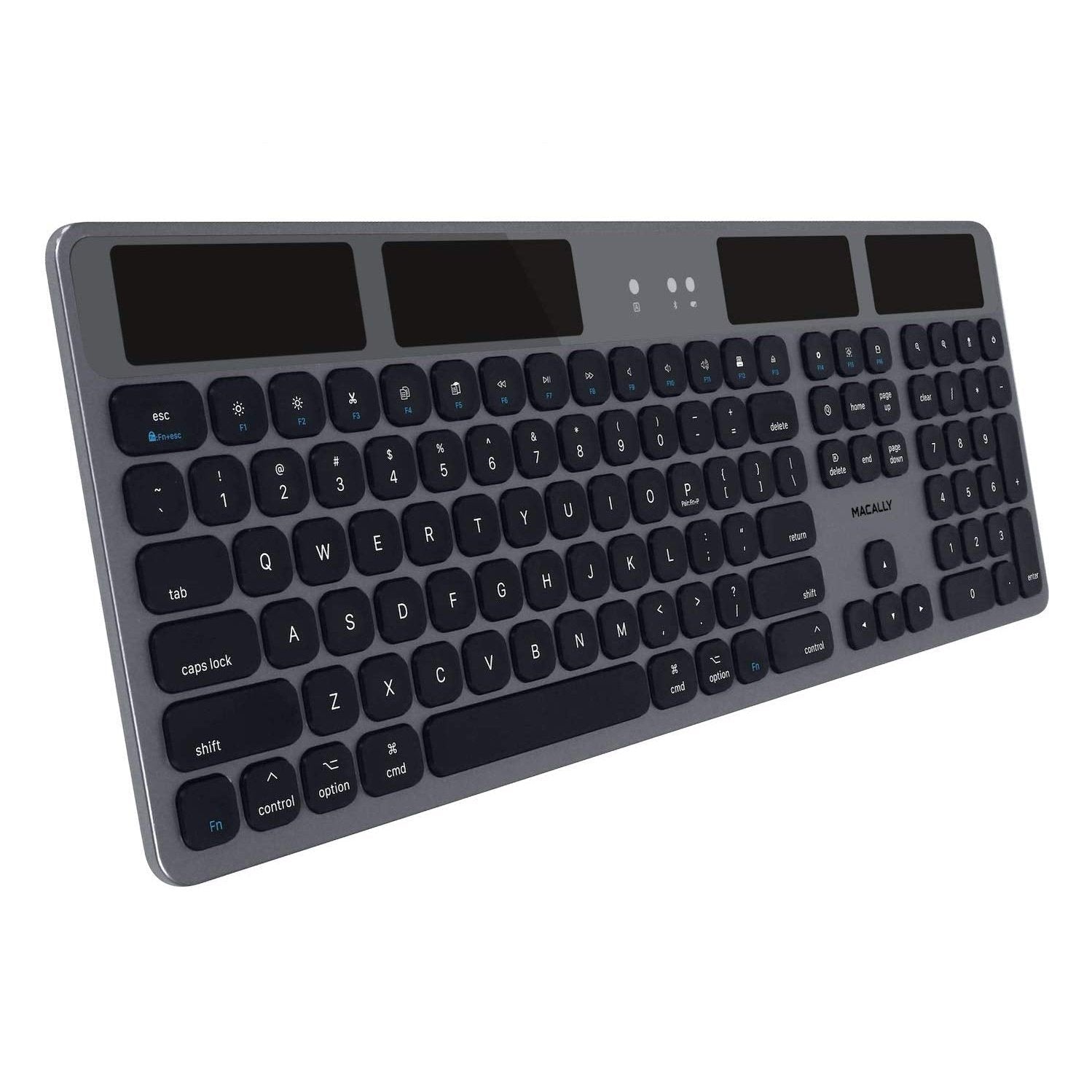 Macally Solar Powered Rechargeable Slim Bluetooth Keyboard for Mac ...